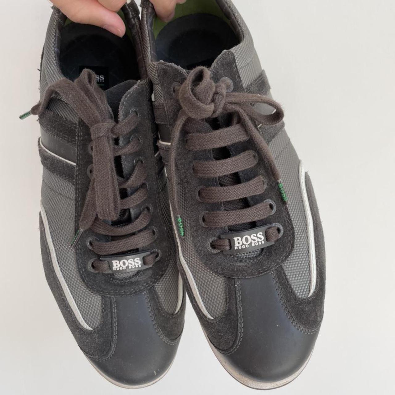 Hugo Boss trainers, grey Size - 7 Good condition - Depop