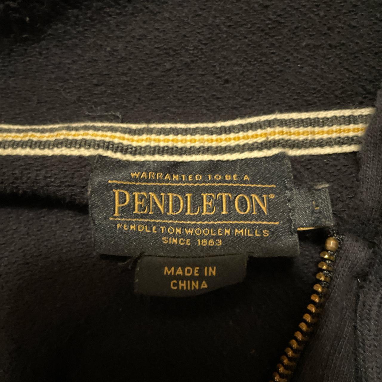 Blue Pendleton zip up hoodie Size Large fits... - Depop