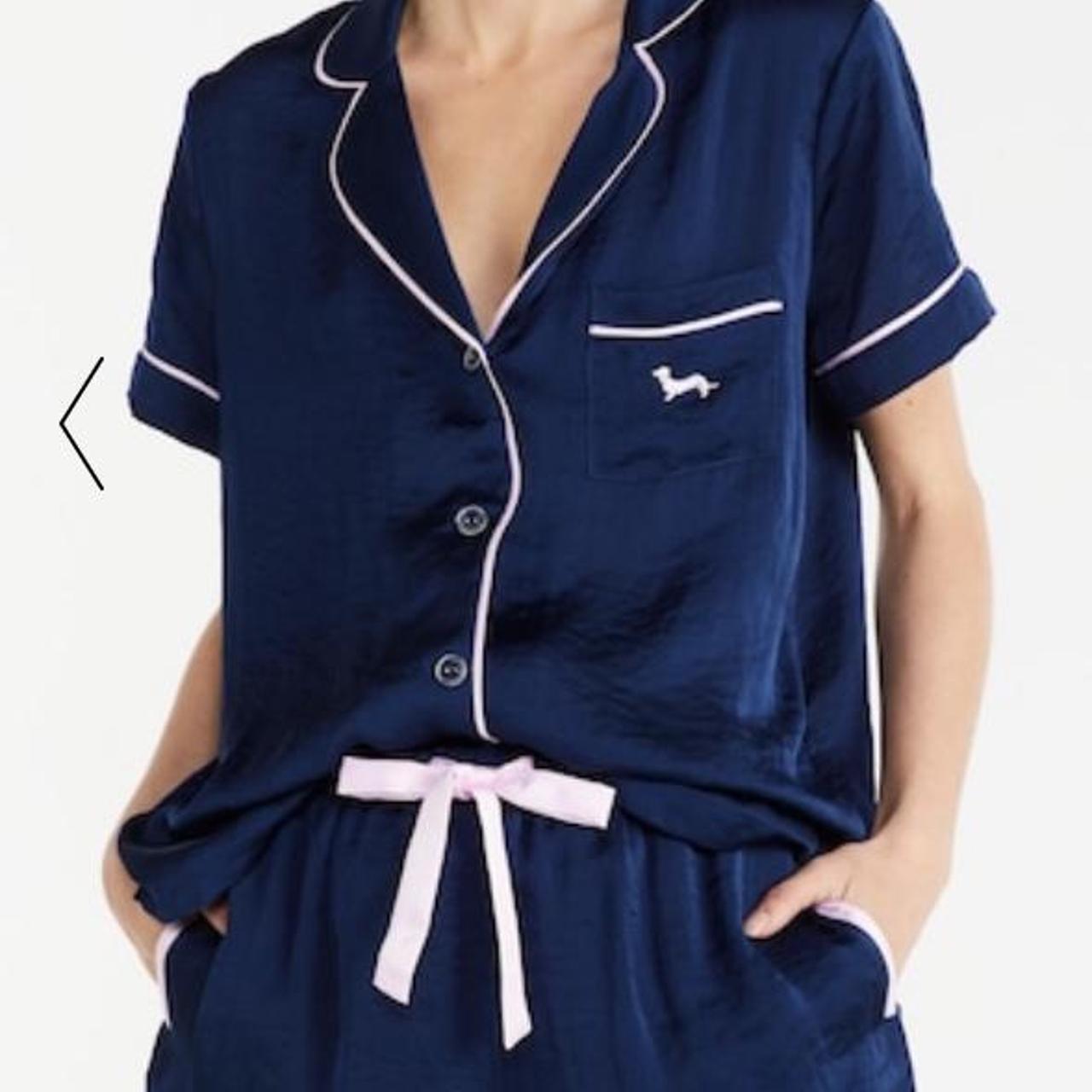 peter alexander navy statin shirt sleeve pajamas... - Depop