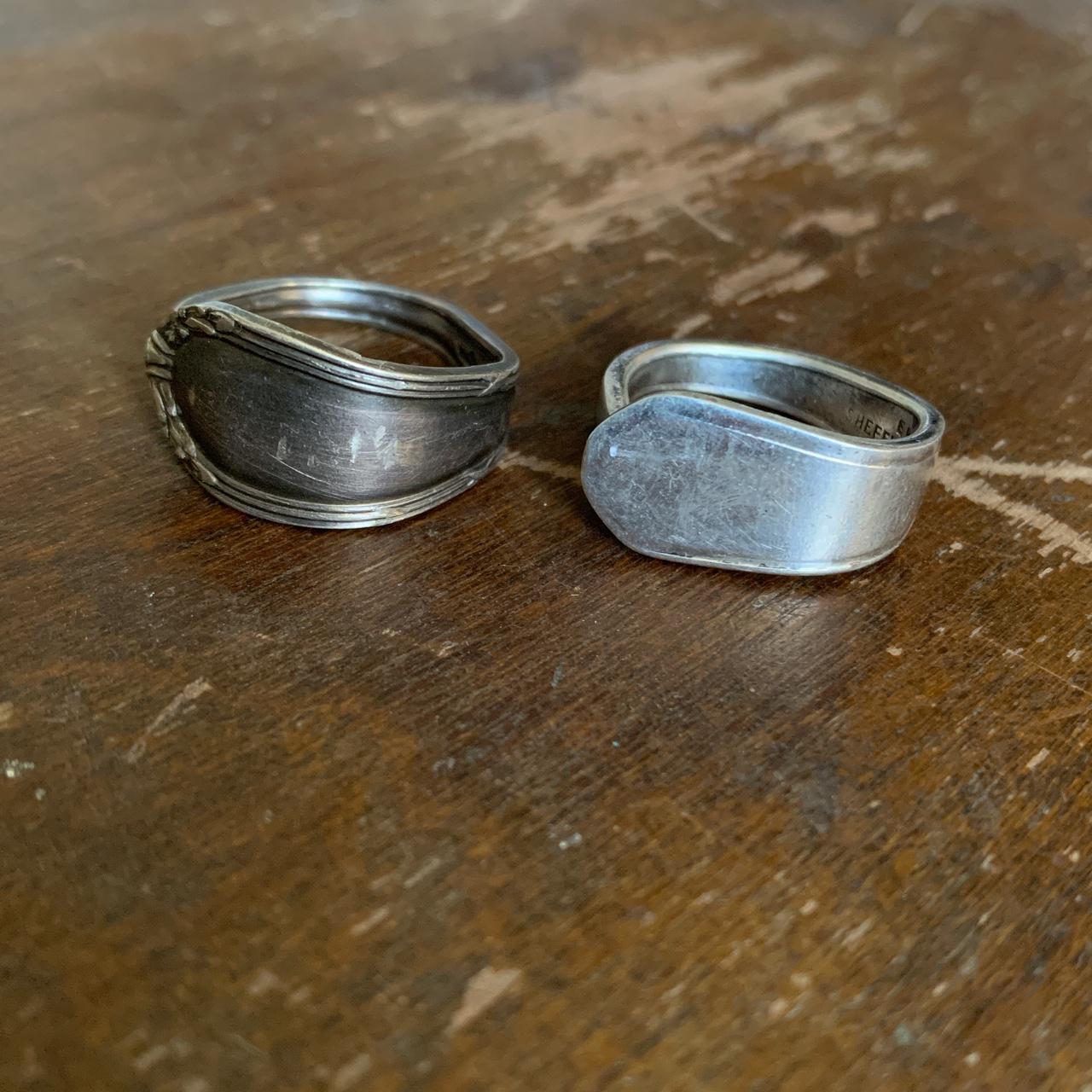 2 handmade spoon rings Can be made to any size or... - Depop