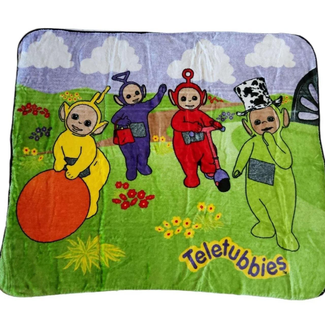 Teletubbies Royal Plush Raschel Blanket Vintage... - Depop