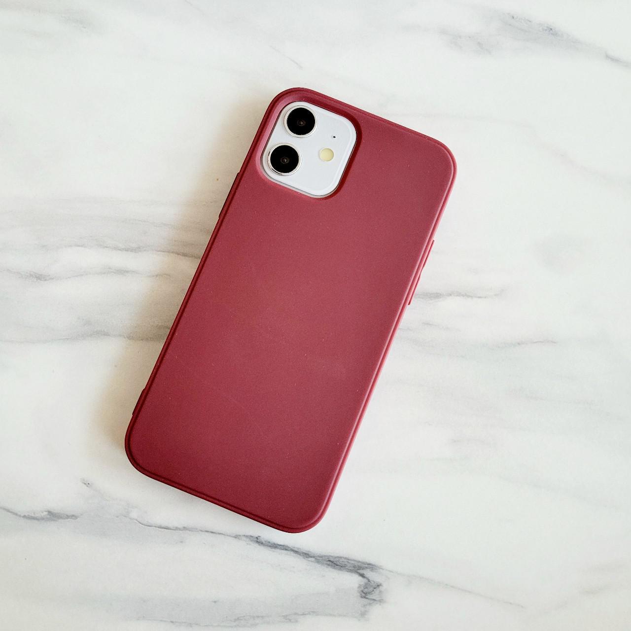 iPhone 12 case Burgundy Matte 🎀 Available for: -... - Depop