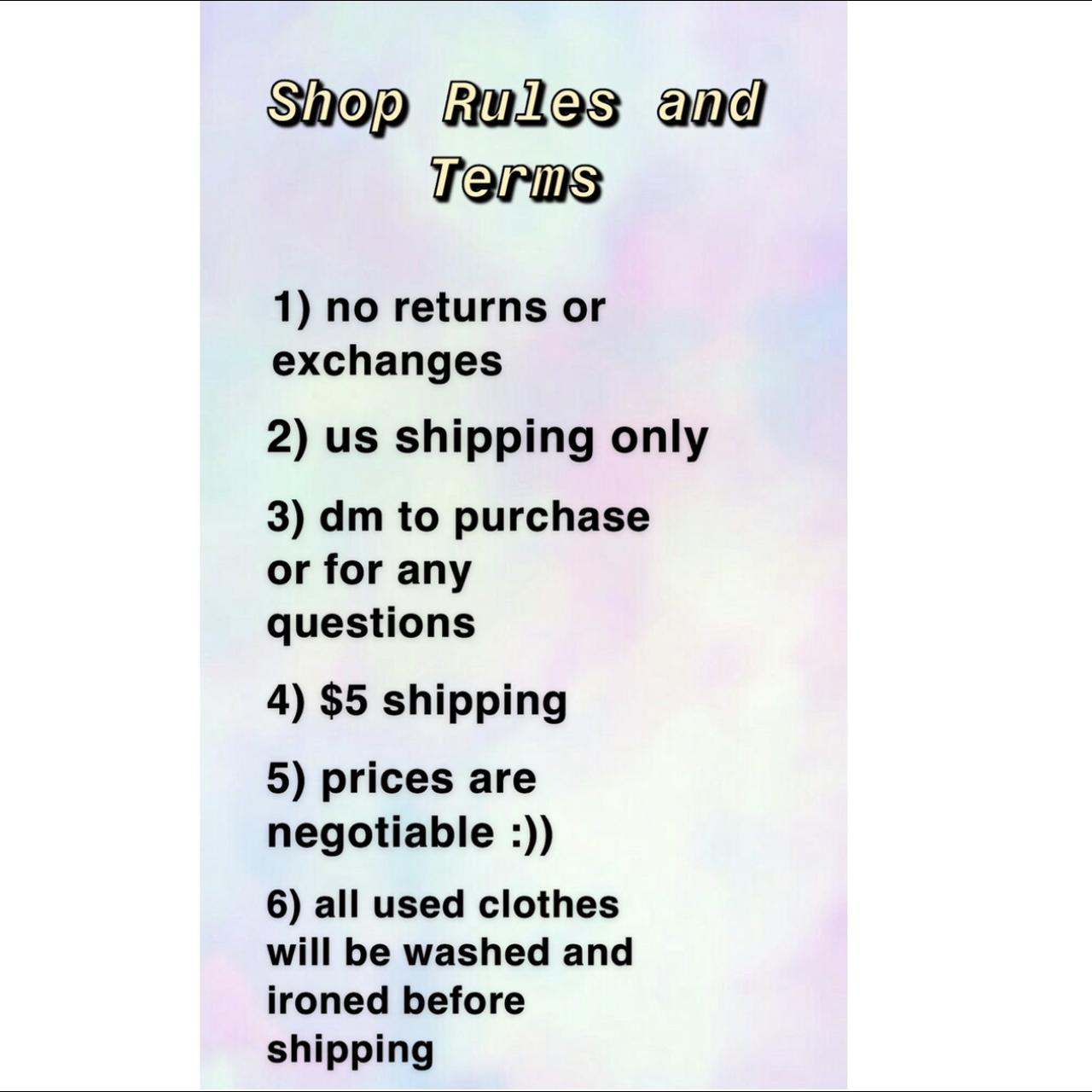my shop rules and terms :) never hesitate to... - Depop