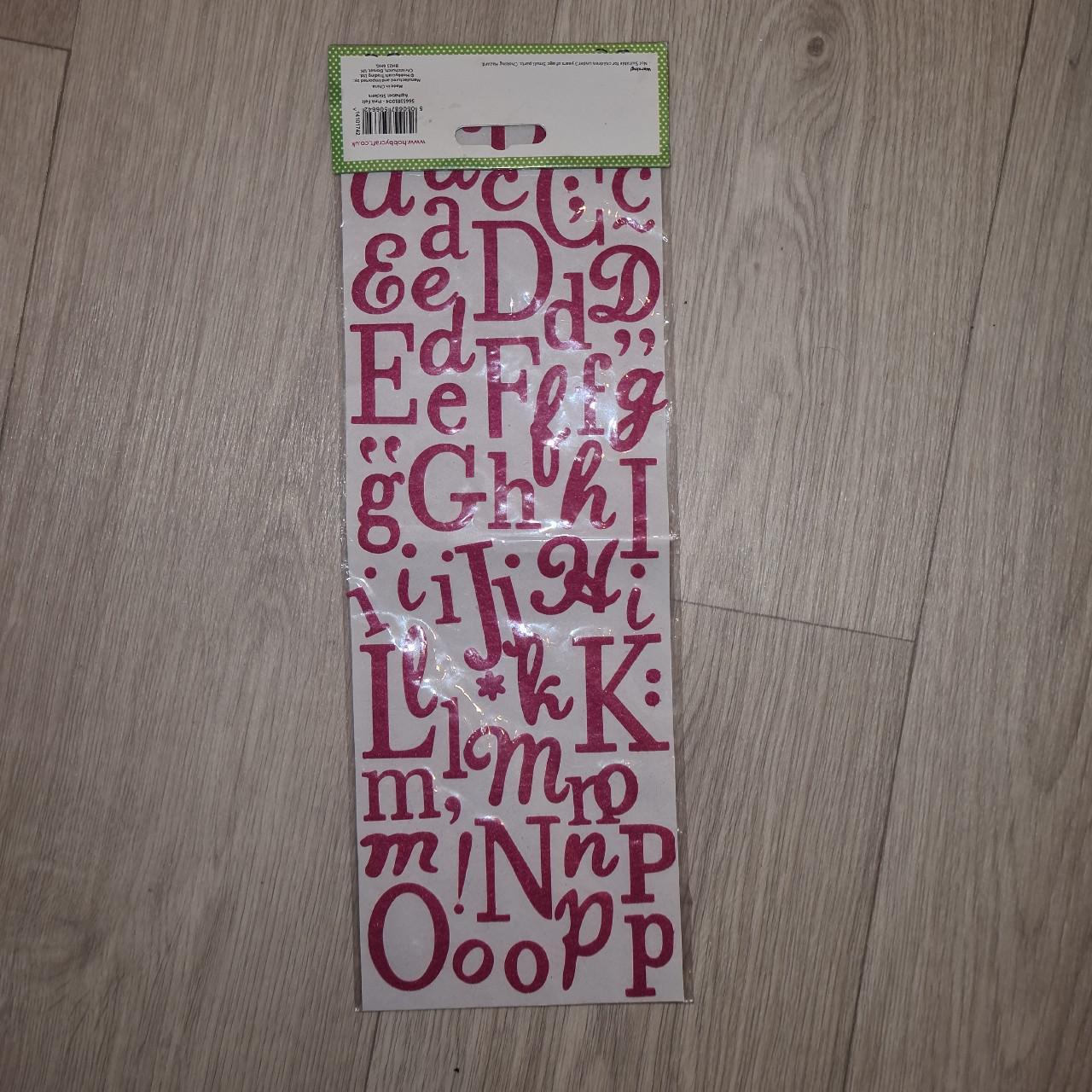 Cute Pink alphabet stickers New hasnt been... - Depop