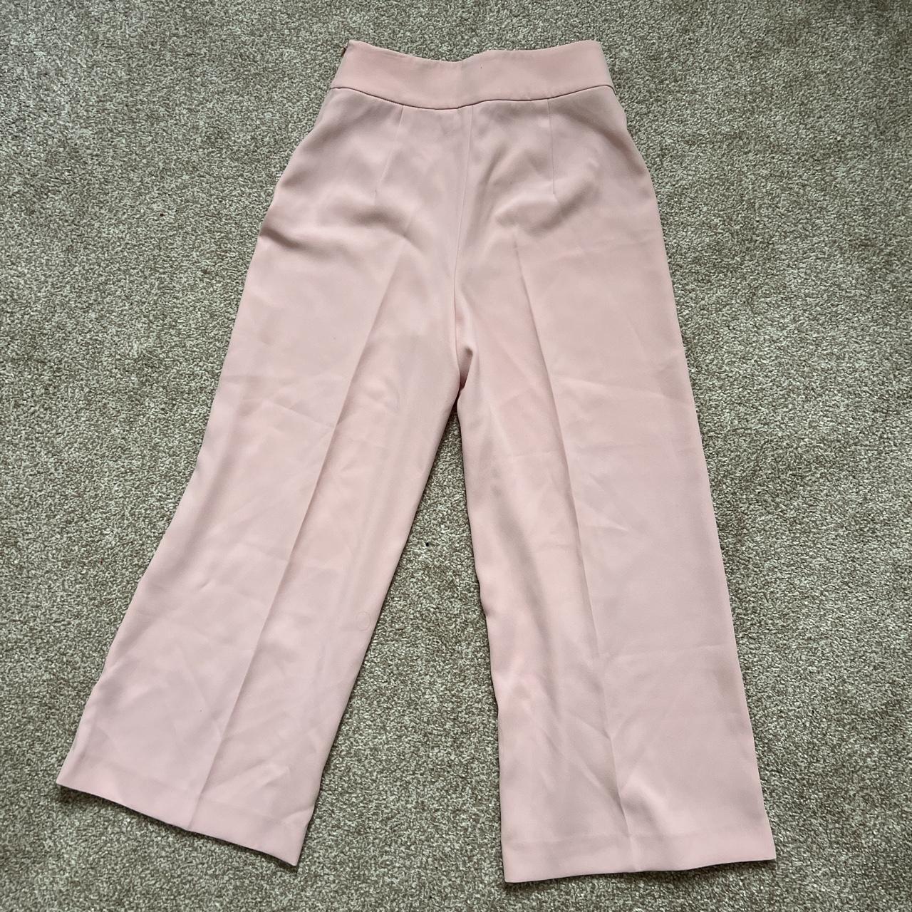 Zara Women's Pink Trousers | Depop