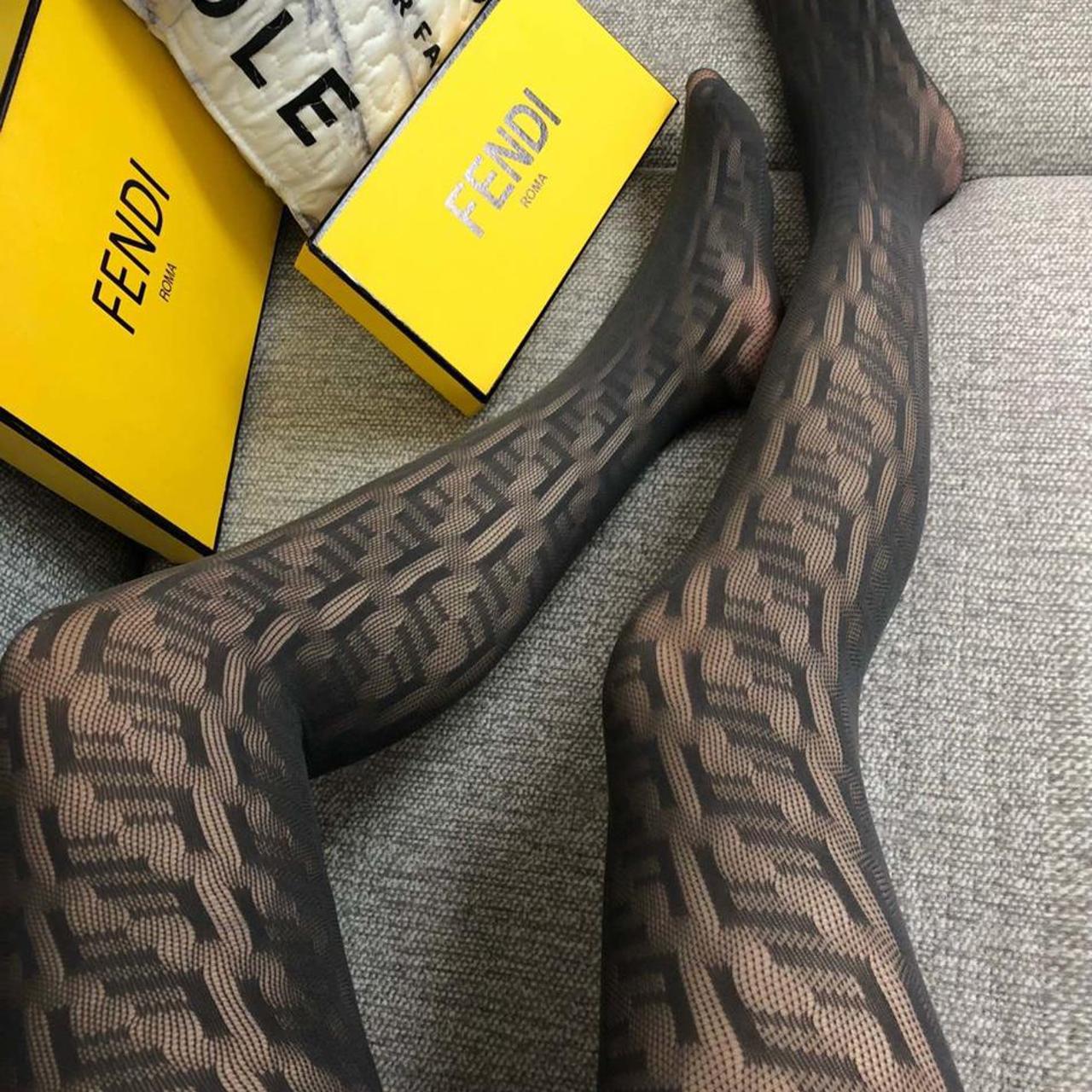 Grey Fishnet Tights 🖤 •One Size •2 Pairs... - Depop