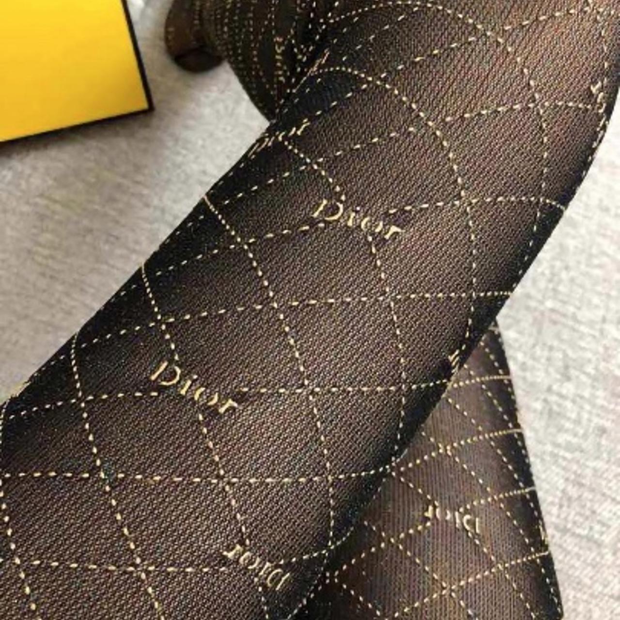 Black & Gold Monogram Motif Tights 🖤 •One Size •2... - Depop