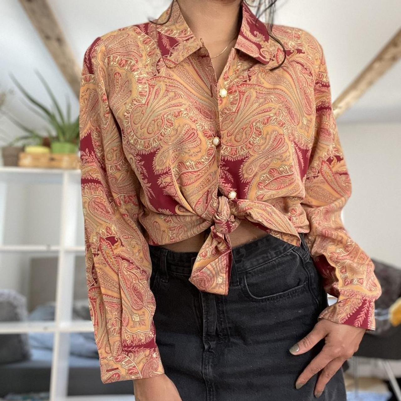 JOLIET TOKYO BLOUSE SILKEN Beautiful Vintage Blouse... - Depop