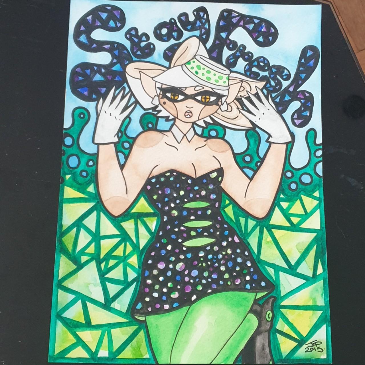 Splatoon varied A4 watercolour paintings #splatoon... - Depop