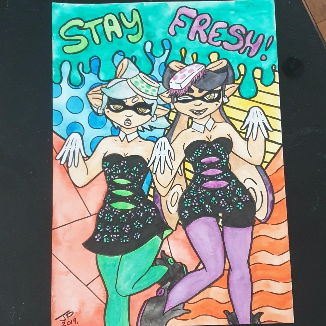 Splatoon varied A4 watercolour paintings #splatoon... - Depop