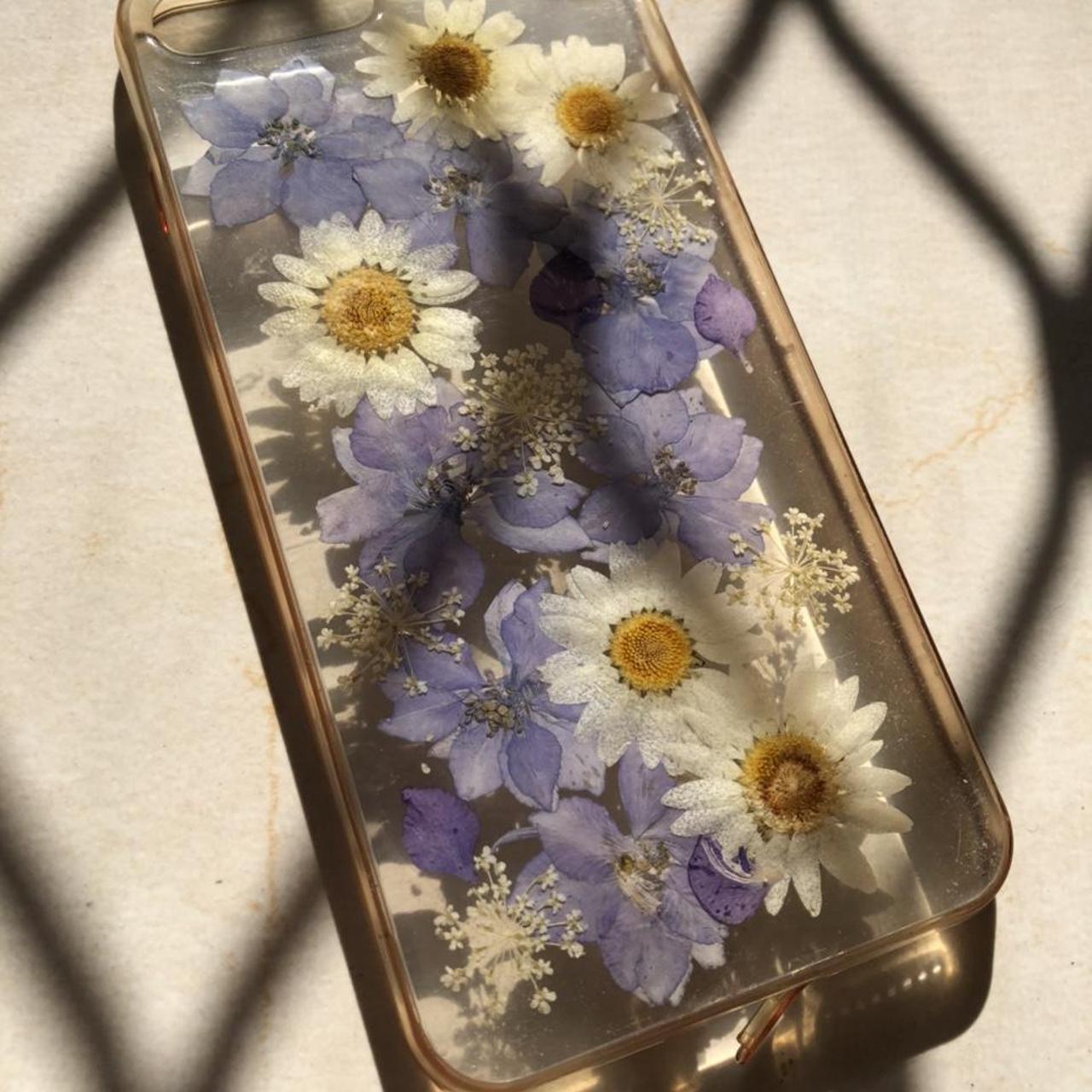 iPhone Clear Plastic Phone Case with Sweet dried... - Depop