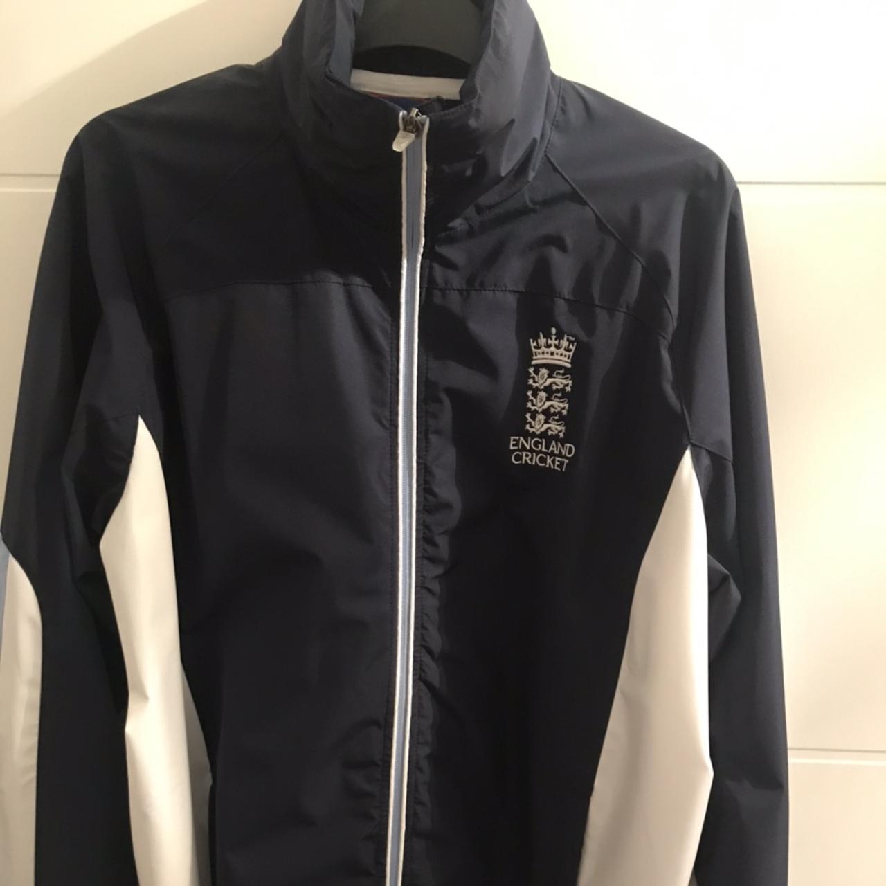 England Cricket Anorak Raincoat Size S Mens Navy... - Depop