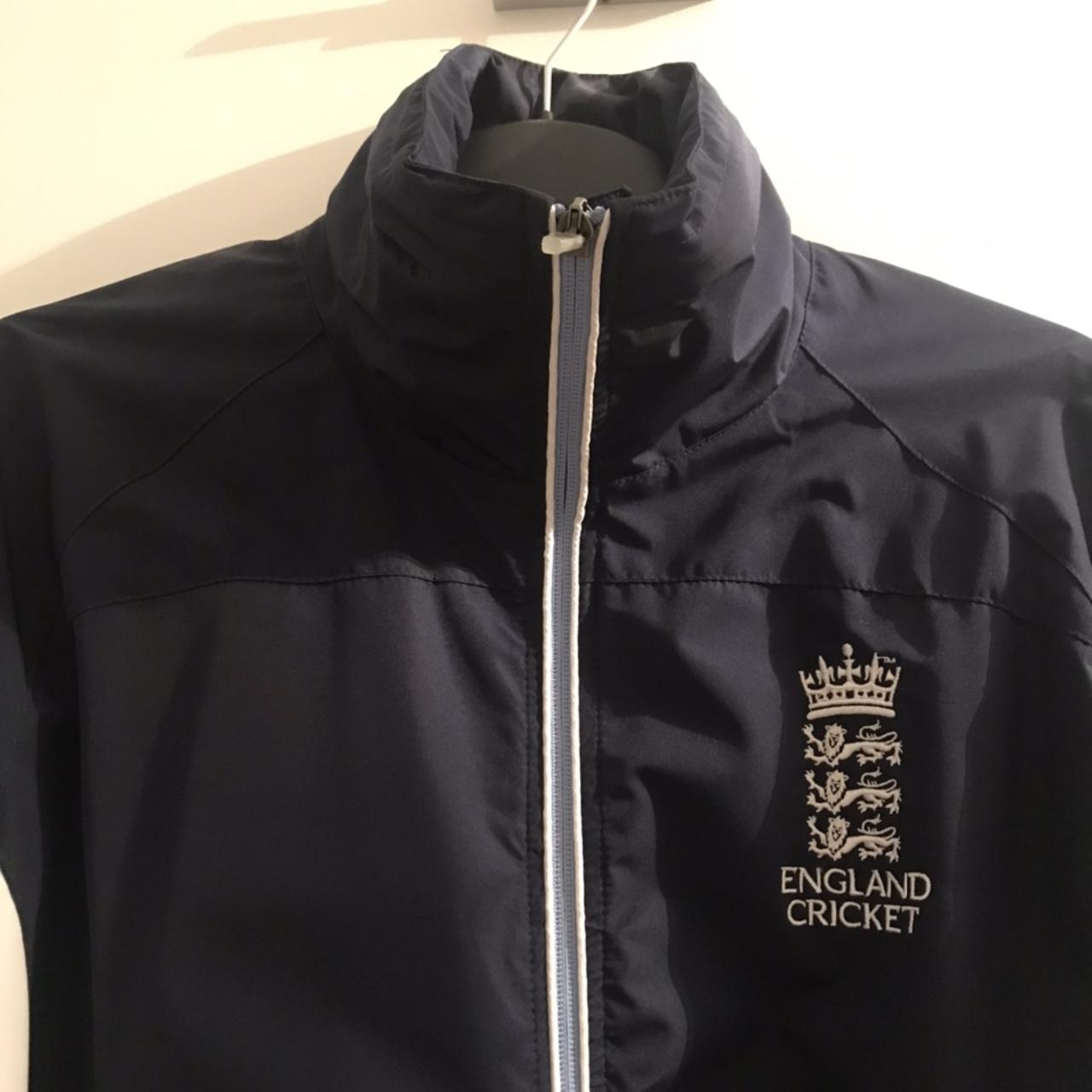 England Cricket Anorak Raincoat Size S Mens Navy... - Depop