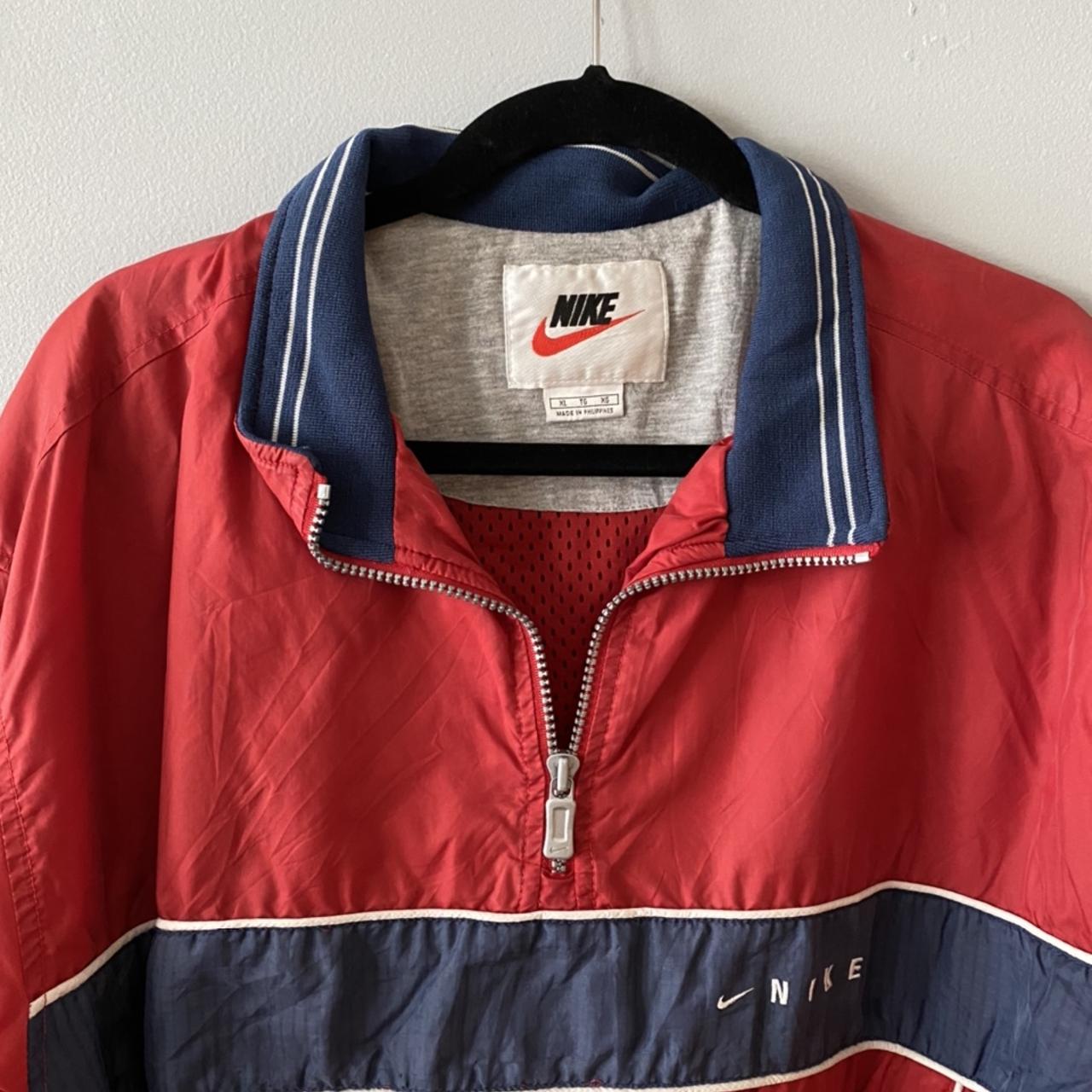 Red, White, and Blue Nike Vintage Jacket‼️ Size:... - Depop