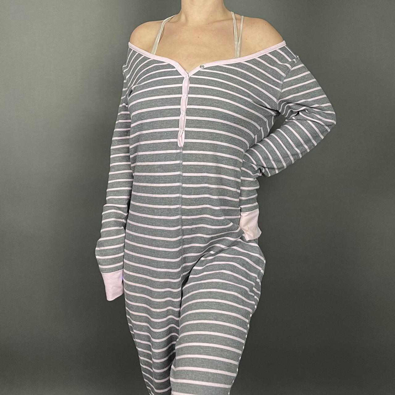 Women's Pink and Grey Pajamas | Depop