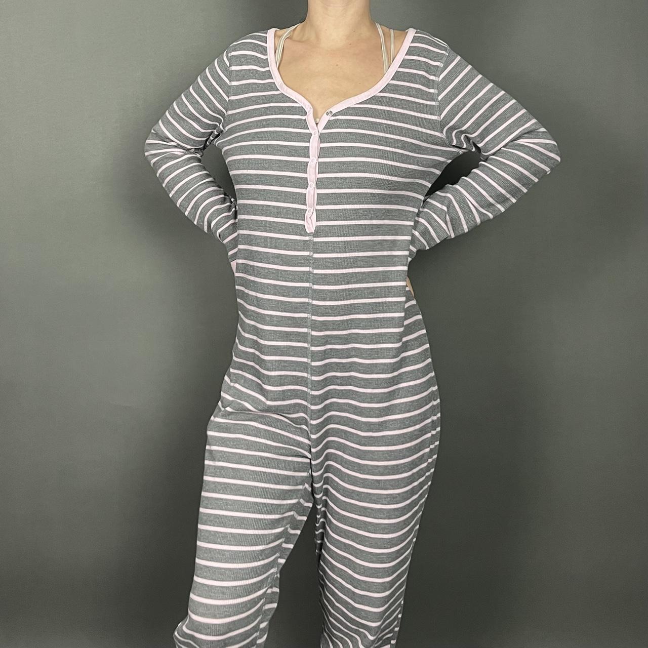 Women's Pink and Grey Pajamas | Depop