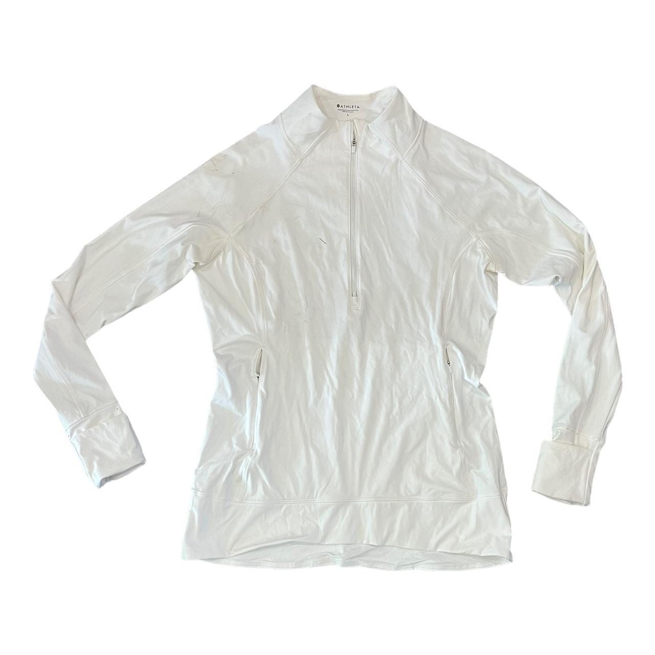 Athleta White Athletic Jacket Size: L Pit to Pit:... - Depop