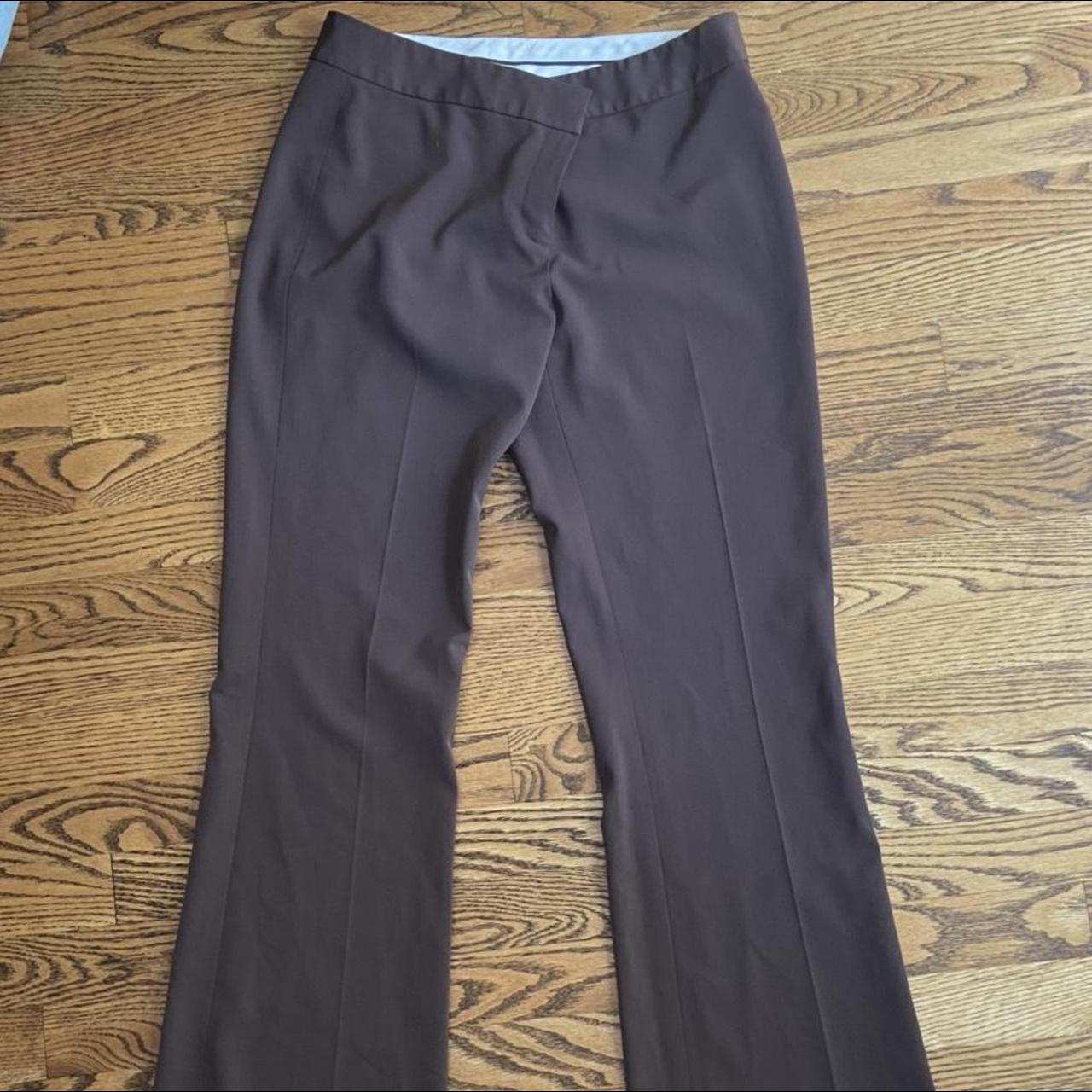 cute flare fairy core brown pants low waisted soft... - Depop