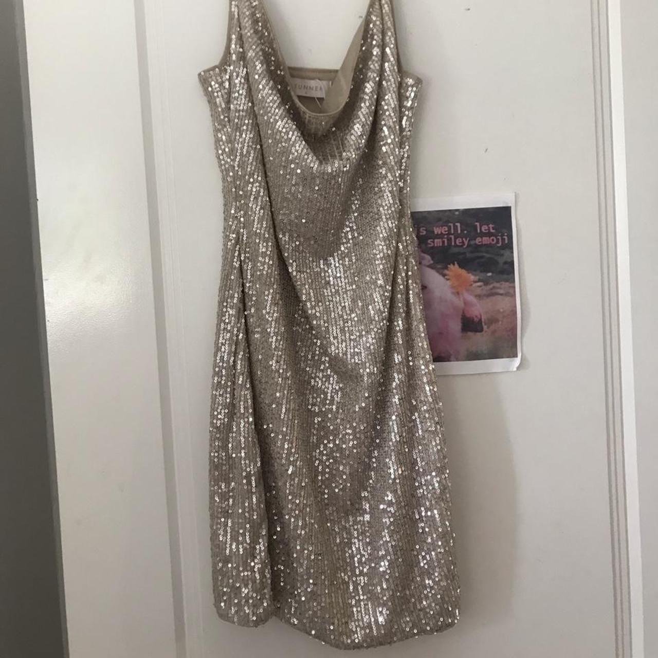 stunner boutique dress ⚡️ worn once, tiny stain see... - Depop
