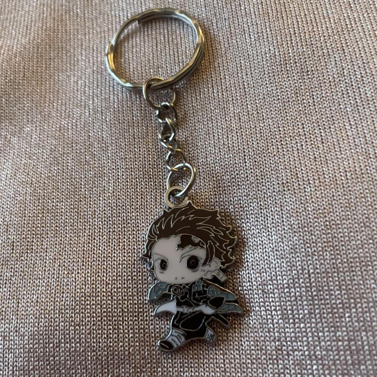 Handmade Anime Demon Slayer Tanjiro Kamado Keyring... - Depop