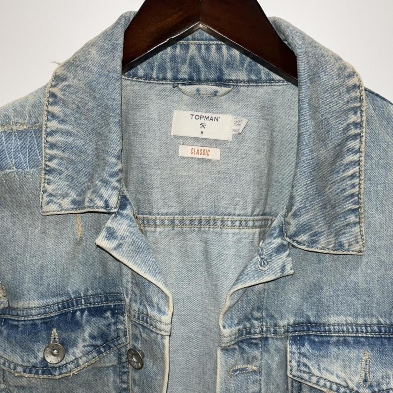 Mens Topman denim jacket Size M Great condition - Depop
