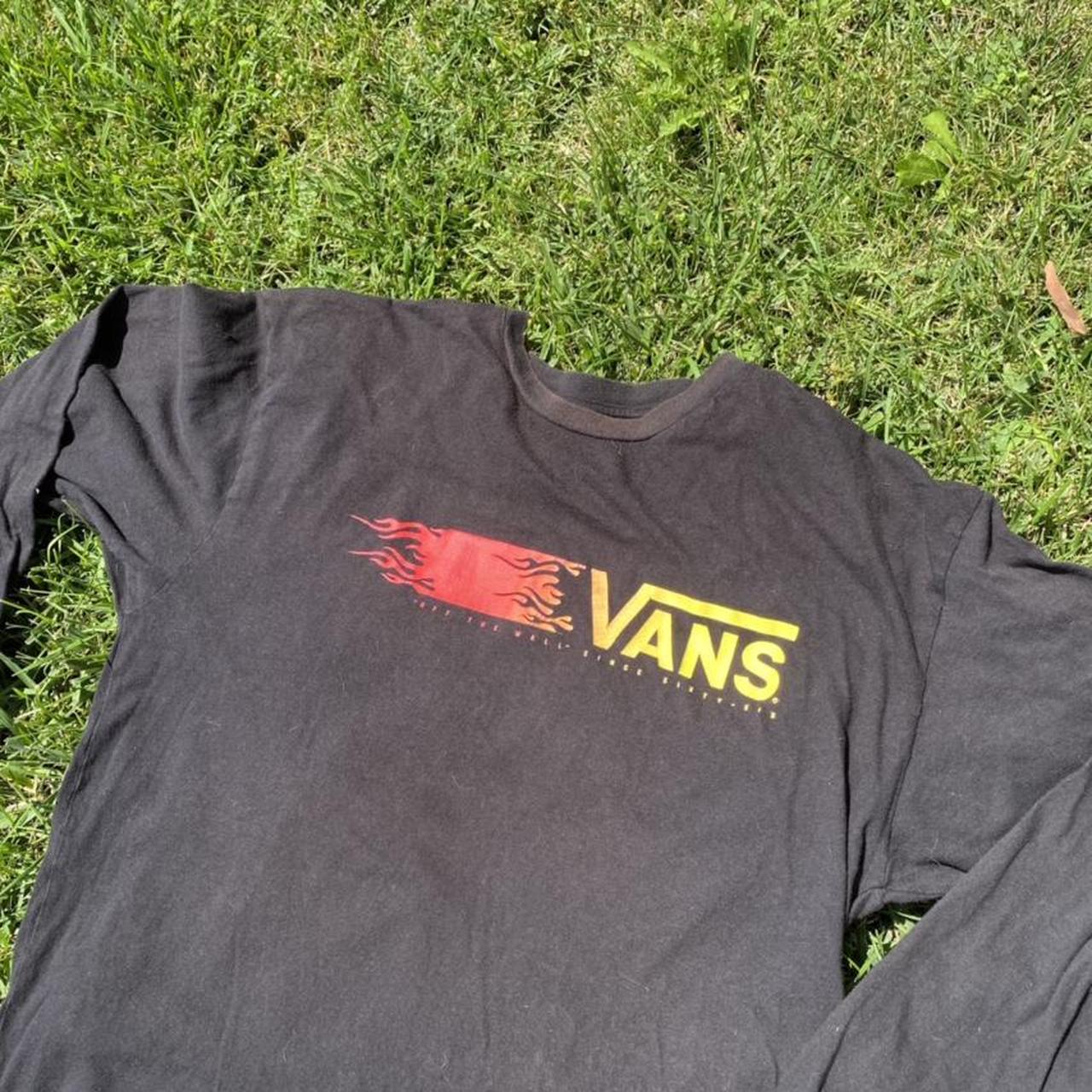 Super sick Vans LongSleeve with red to yellow fade🔥... - Depop
