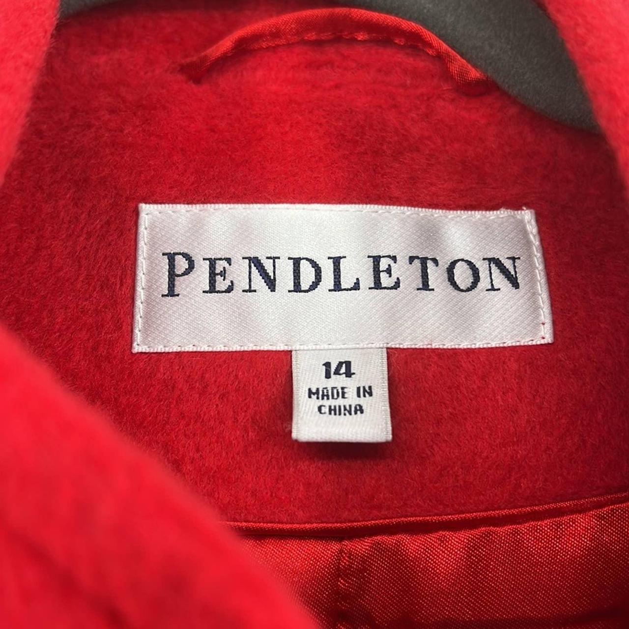 Pendleton red double breasted winter wool jacket... - Depop