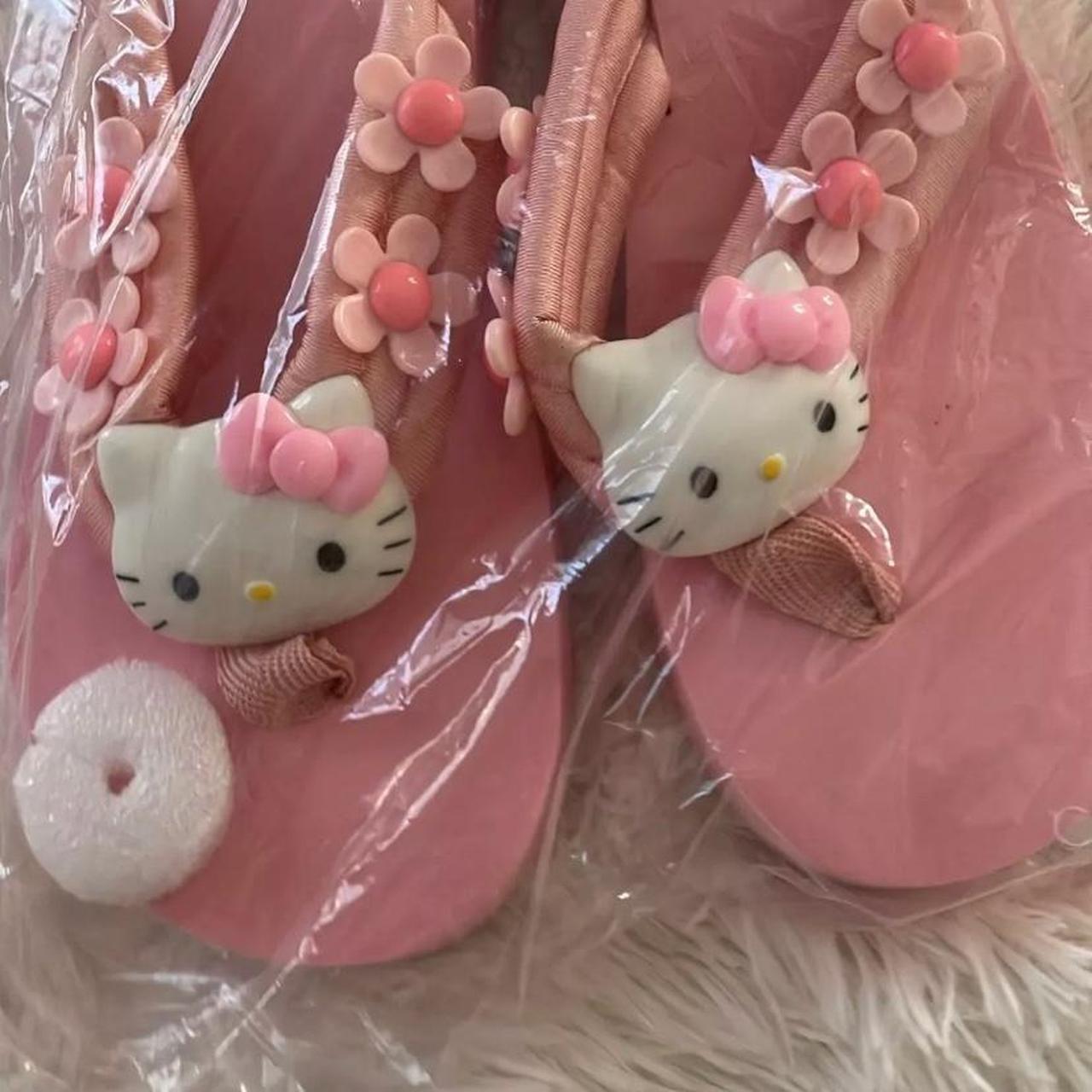 Hello kitty wedge sandals Pearl sandals Kawaii... - Depop