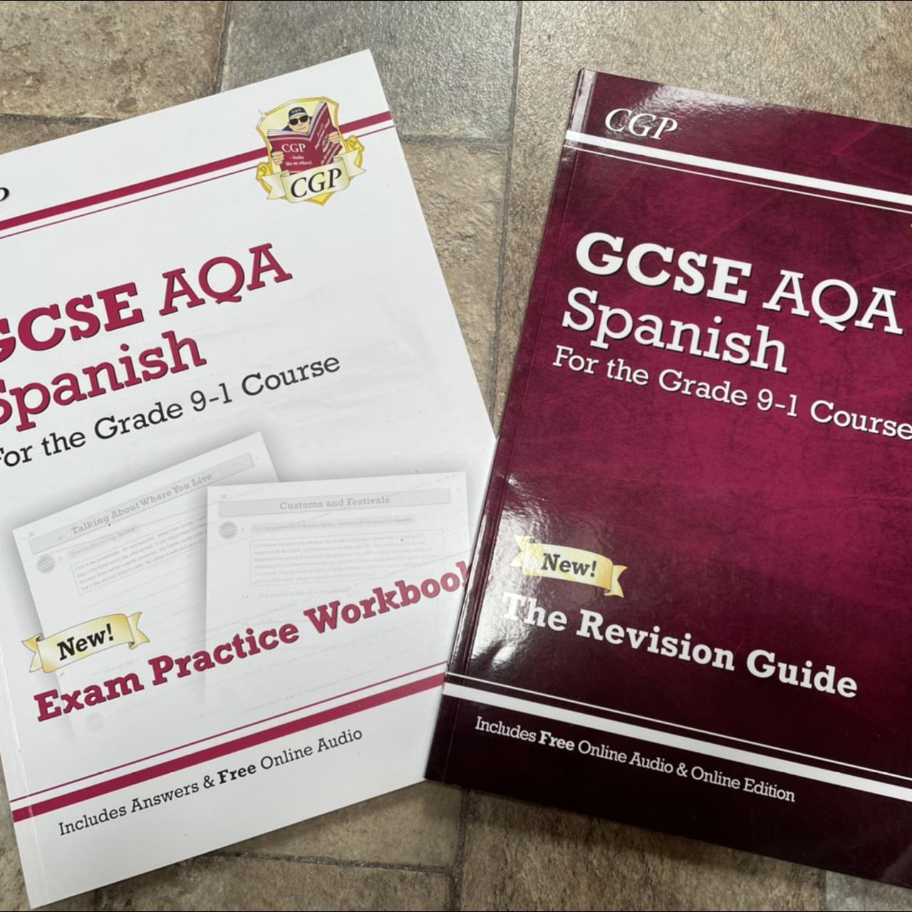 CGP GCSE AQA Spanish Revision Guide & Exam Practice... - Depop