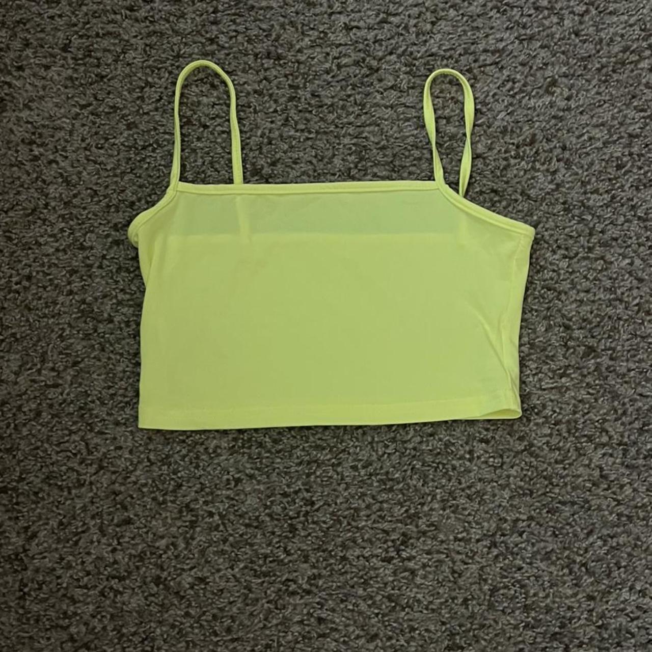 neon green rave crop tank top! #rave - Depop