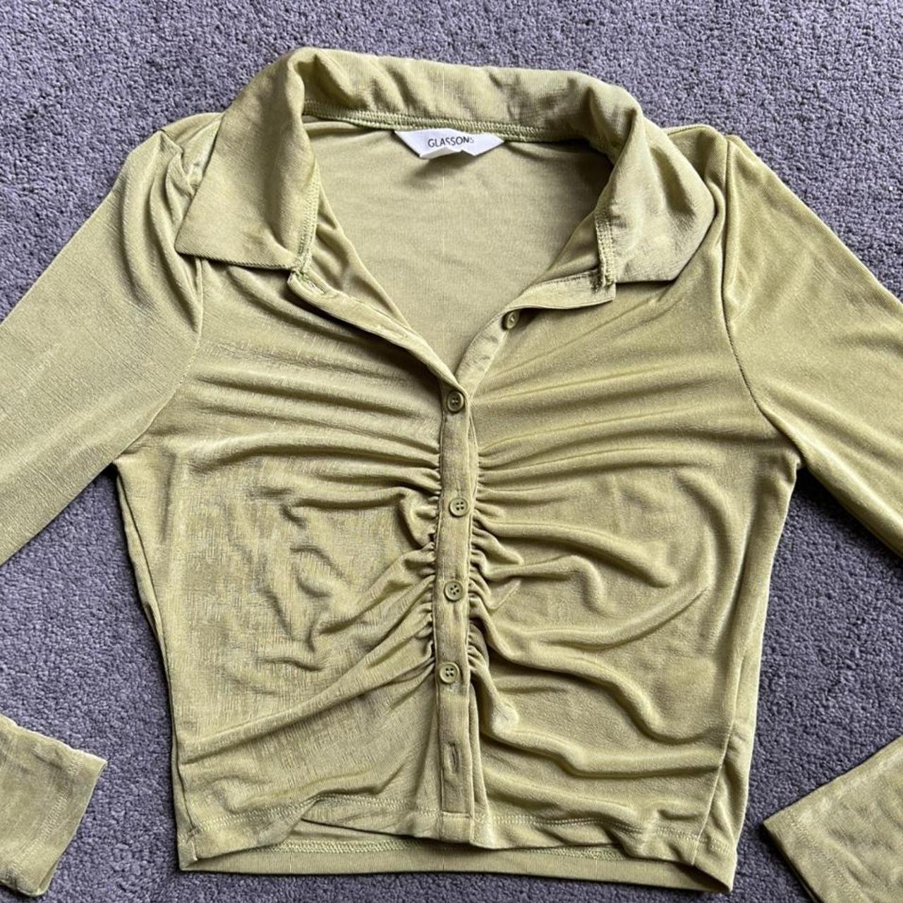 Glassons Women's Green Top | Depop