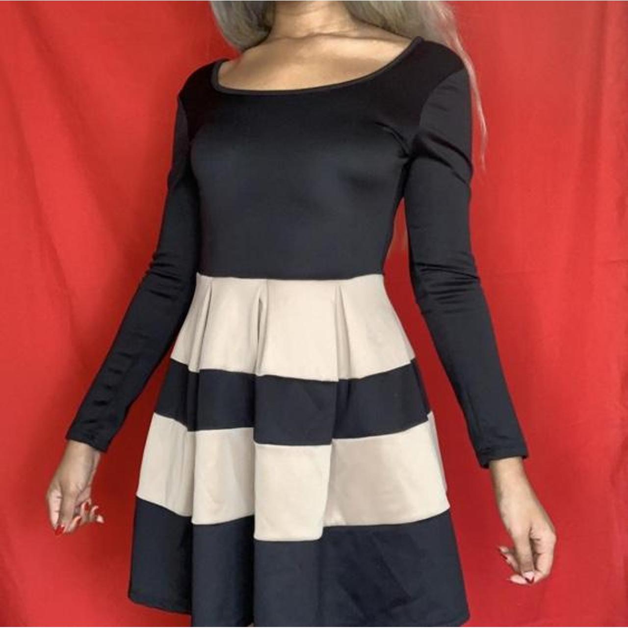 Black and cream tea dress FREE SHIPPING Brand:... - Depop