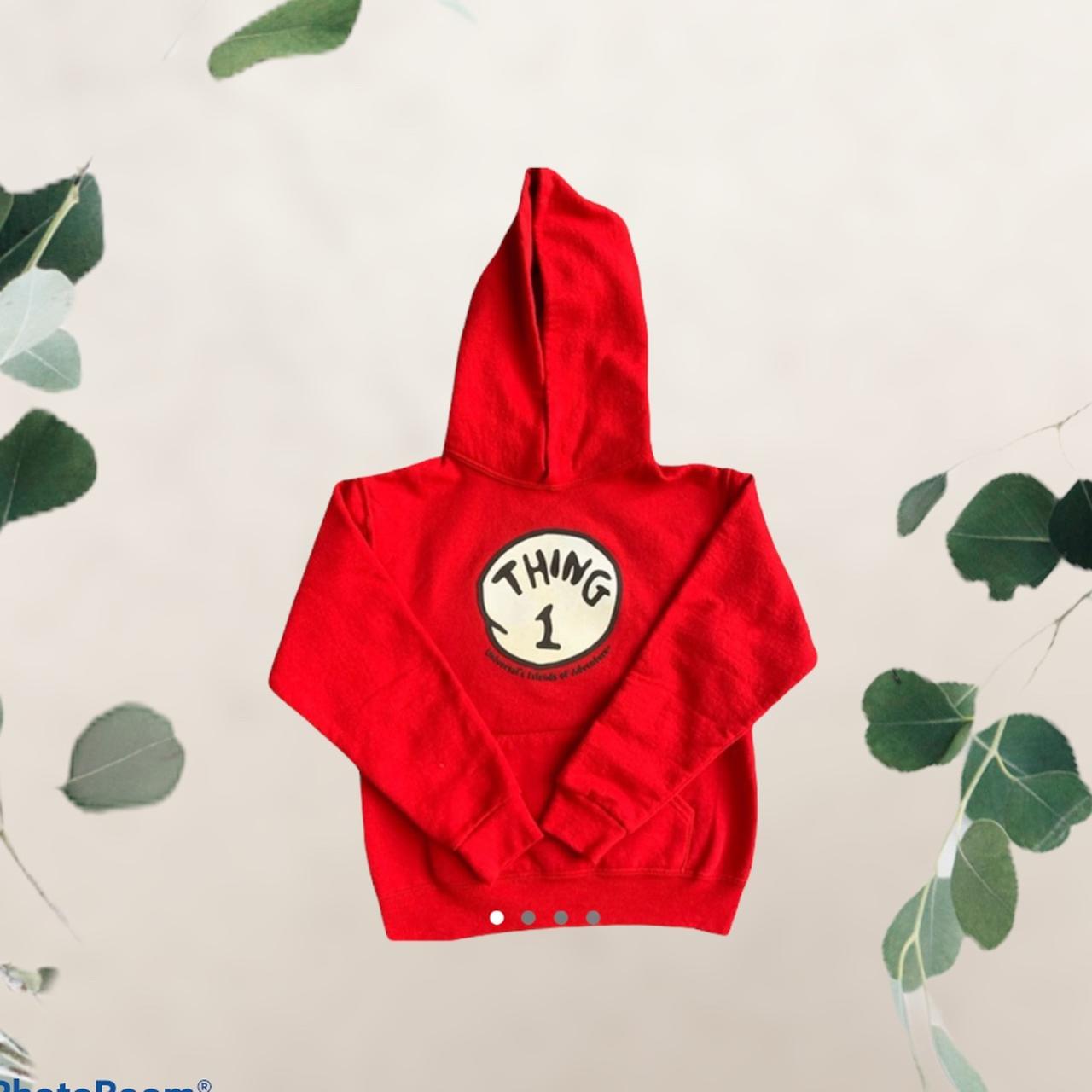 Red thing 1 hoodie Extra small Used , good... - Depop