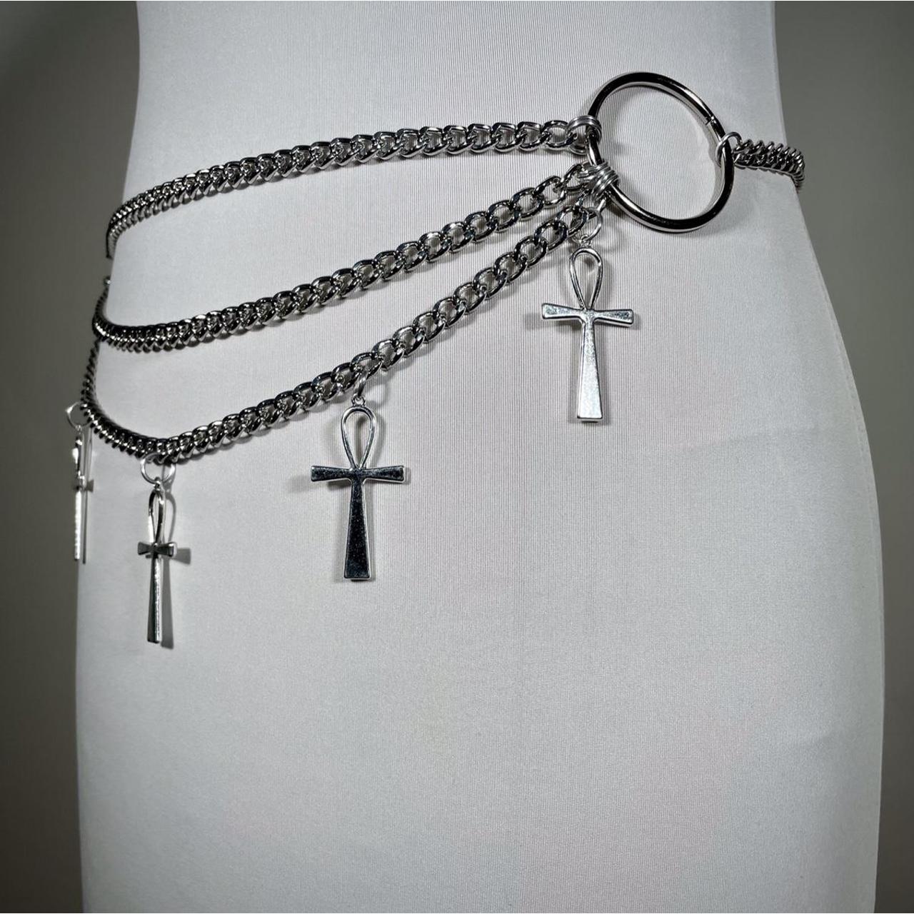 Heavy duty chain ankh belt from Mode Brutale, made... - Depop