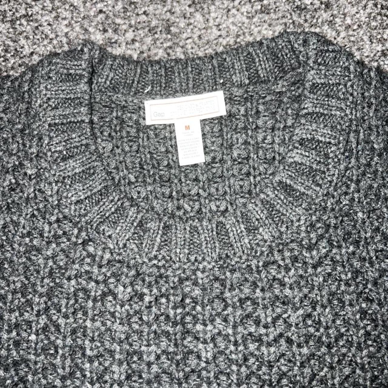 Mens grey gap knitted jumper size S - Depop