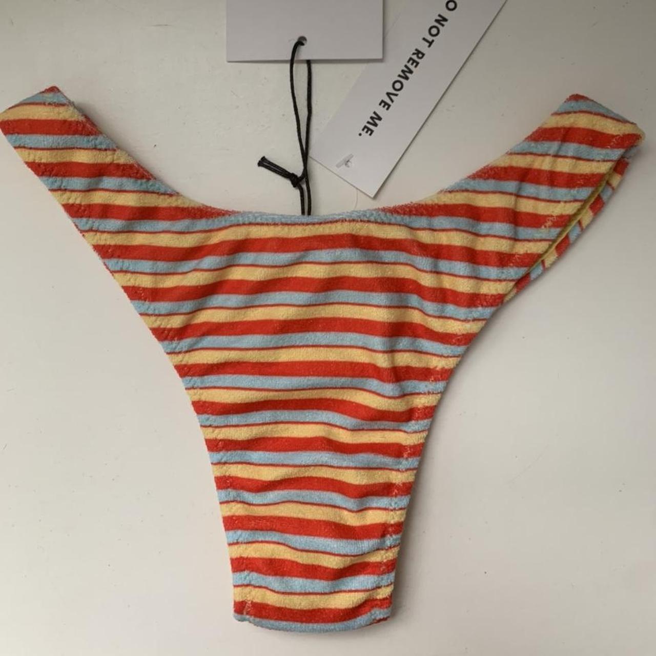 With Jéan Buttercup Bikini Bottom Fuego Stripe Depop