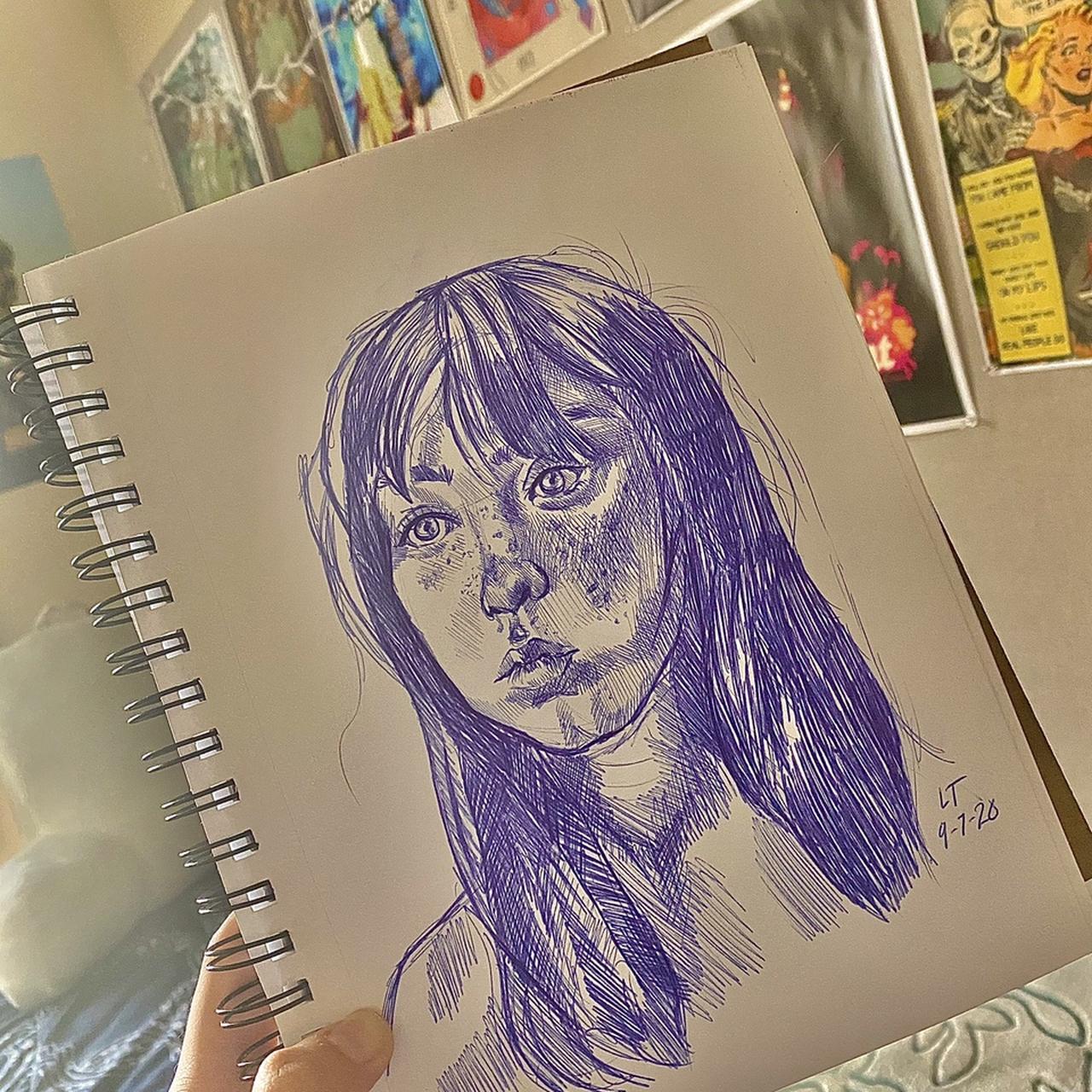 •Custom pen drawings! •Dm if you are interested!... - Depop