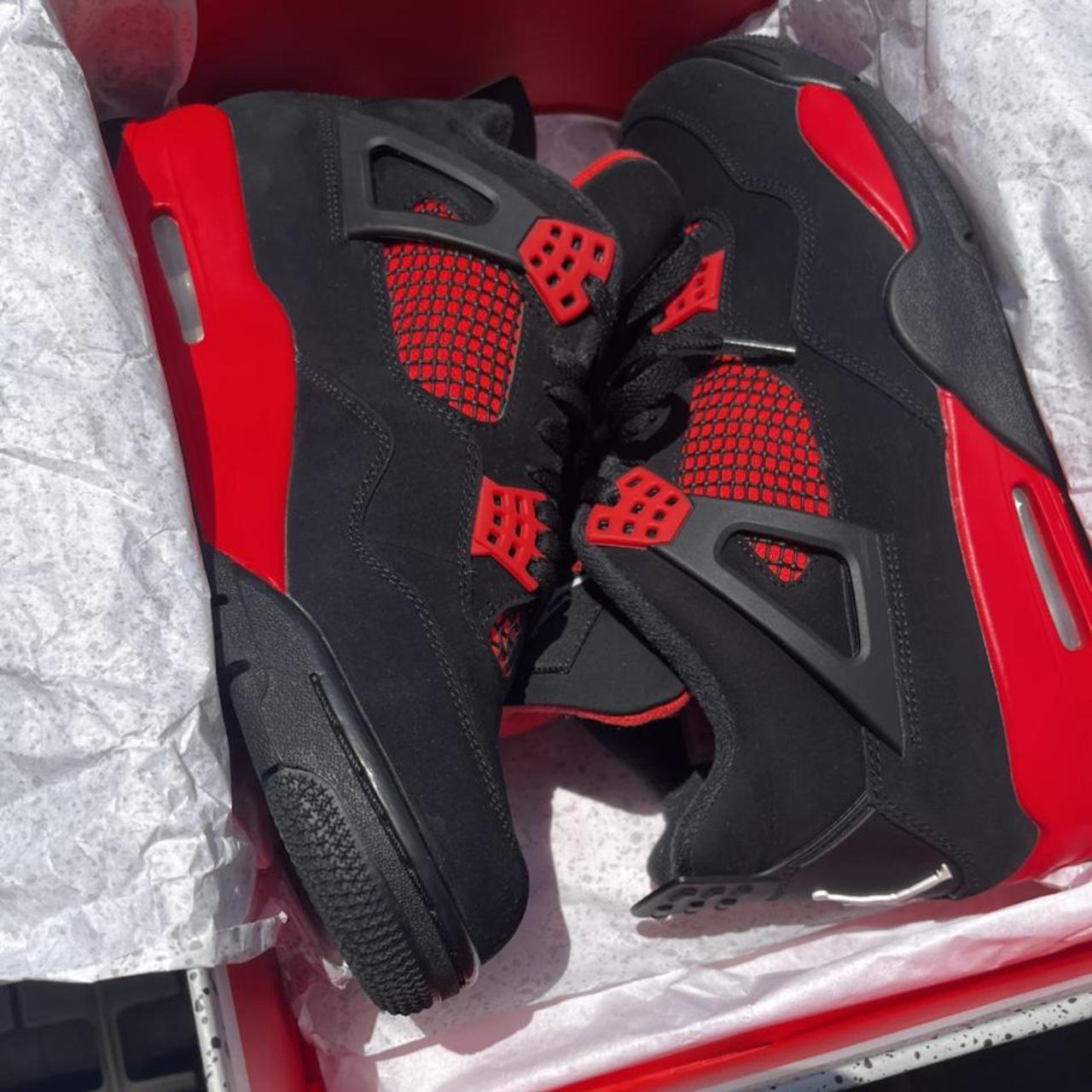 Nike Men's Red and Black Trainers | Depop