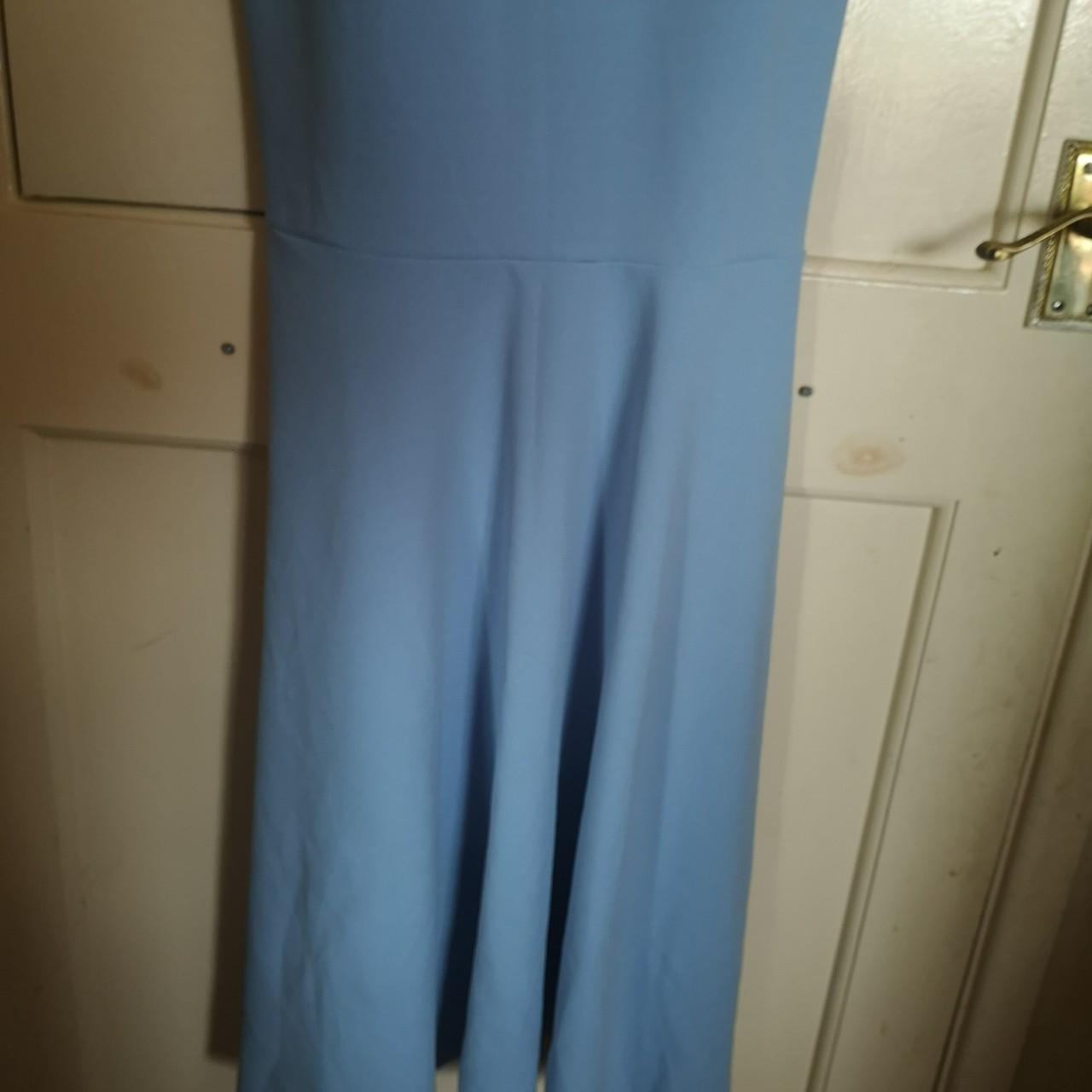 Blue fishtail maxi dress size 10 In very good... - Depop