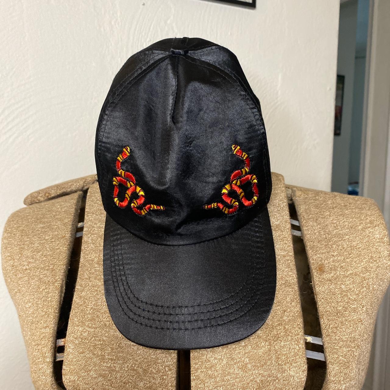 🐍Satin snake hat🐍 Gentry worn, one size, cleaned &... - Depop