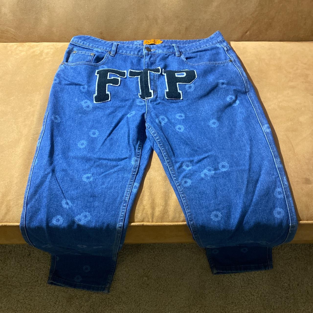 ftp bullethole jeans denim. size 36 basically brand... - Depop