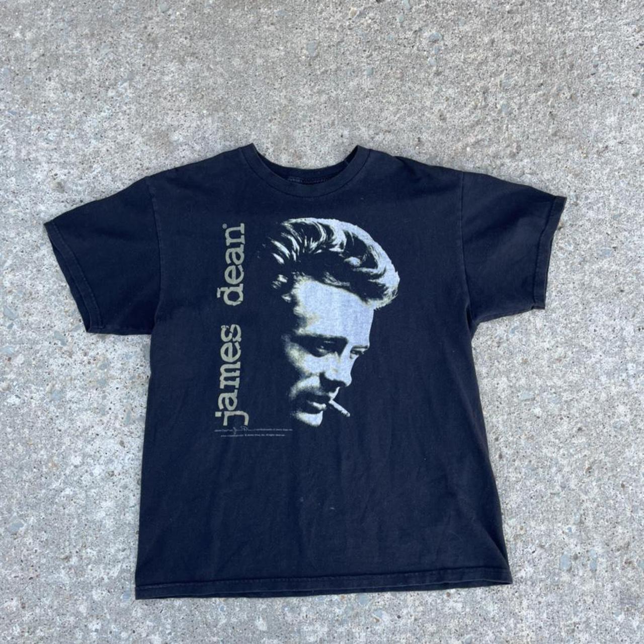 Slightly faded black james dean tee Vintage from the... - Depop