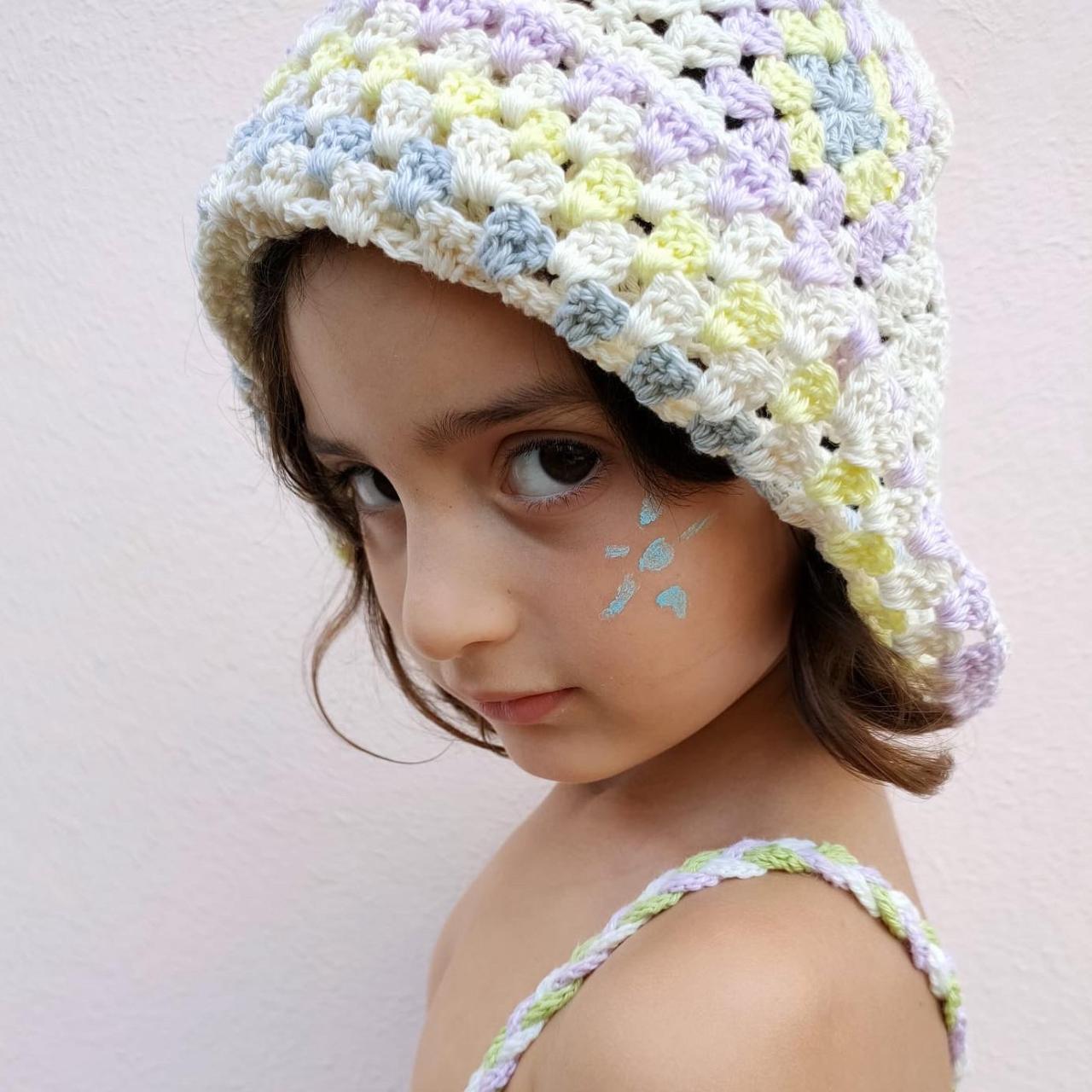 MORMOR HAT 100% Cotone LUVI LITTLE BAG 100%... - Depop