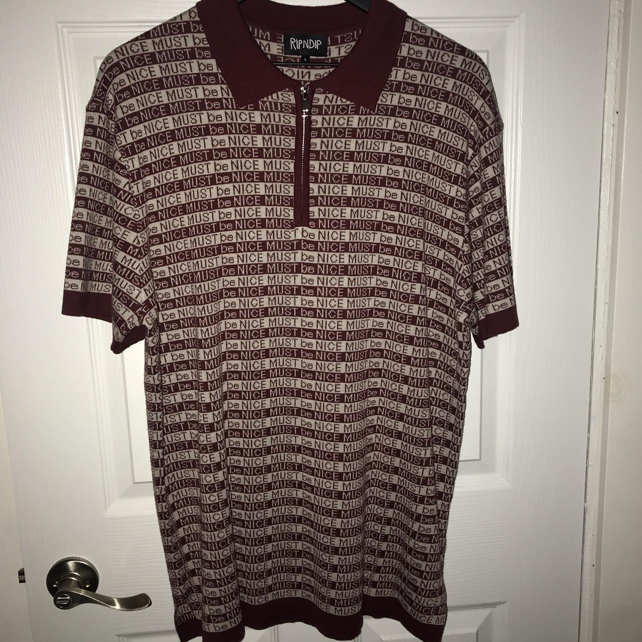 MBN Half Zip Rugby Shirt Brand: RIPNDIP Color:... - Depop