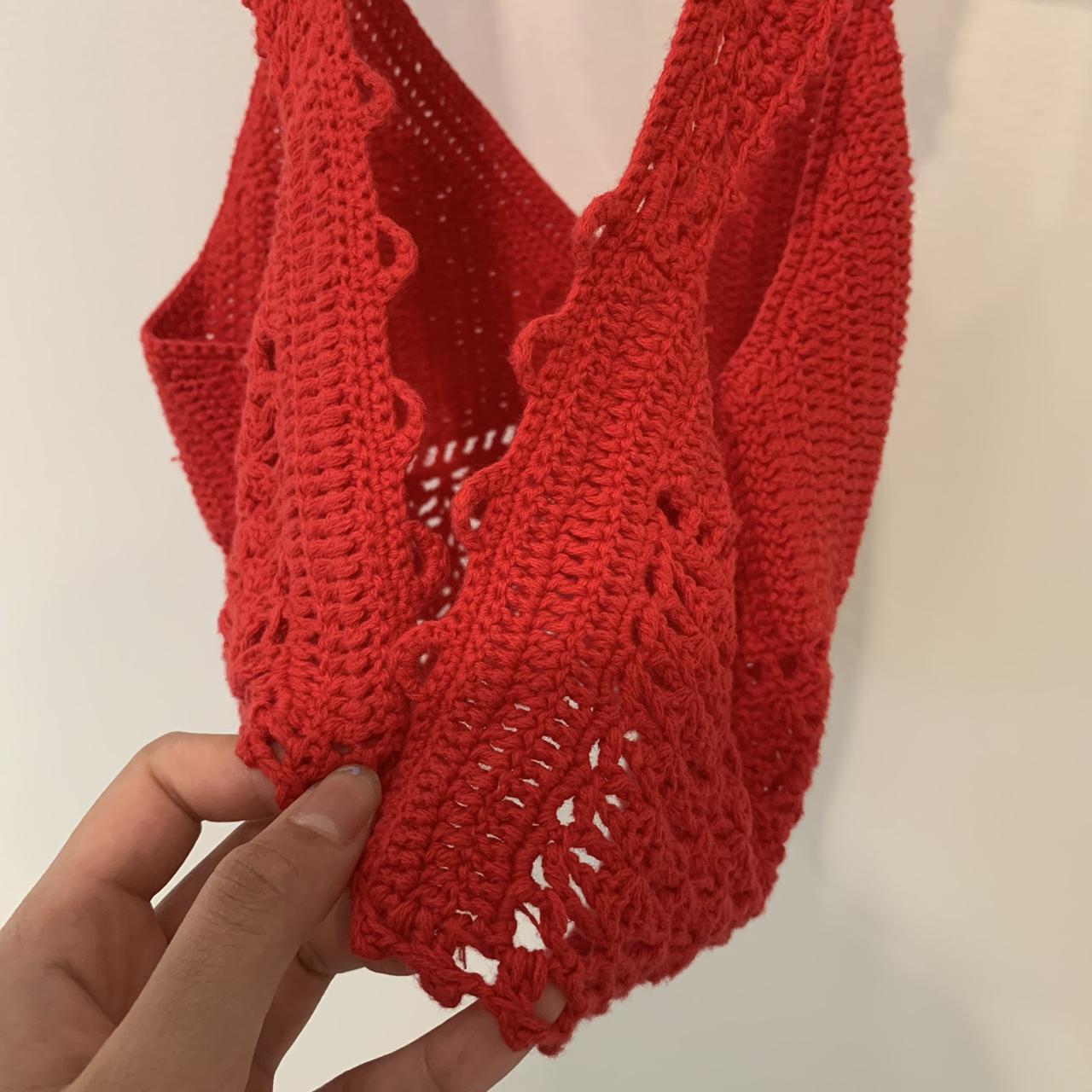 Coach Women's Red Crop-top | Depop