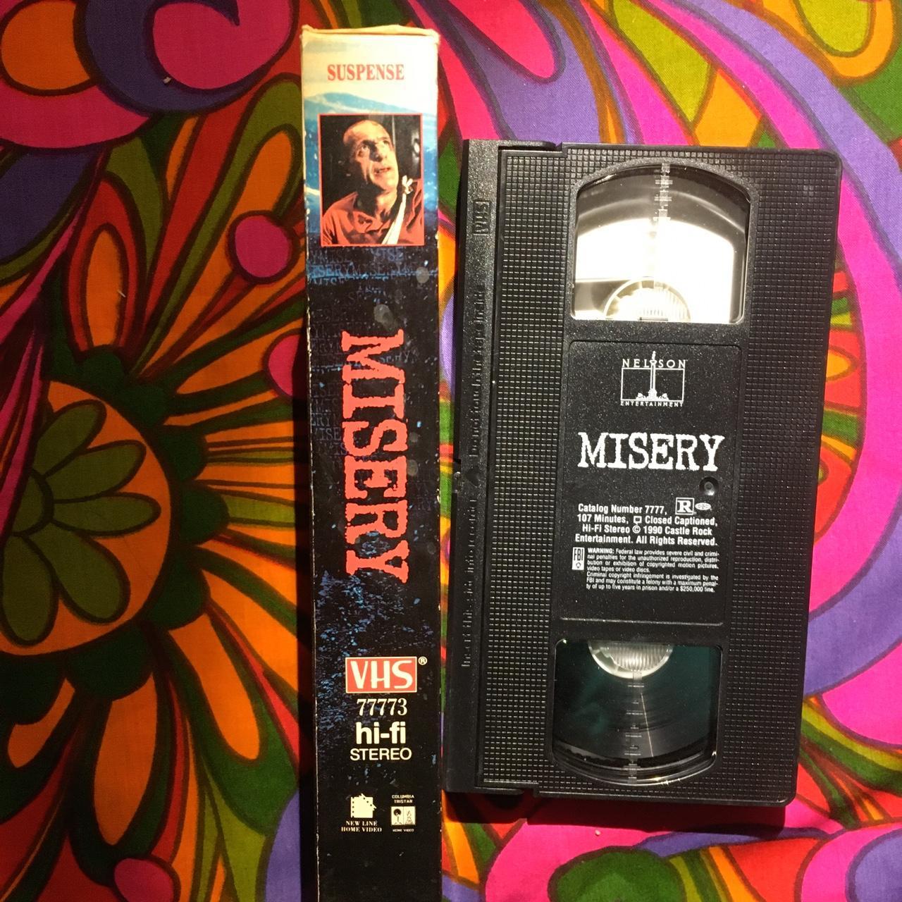 "MISERY" (1990) - VHS, $12 + $3 shipping. cardboard... - Depop