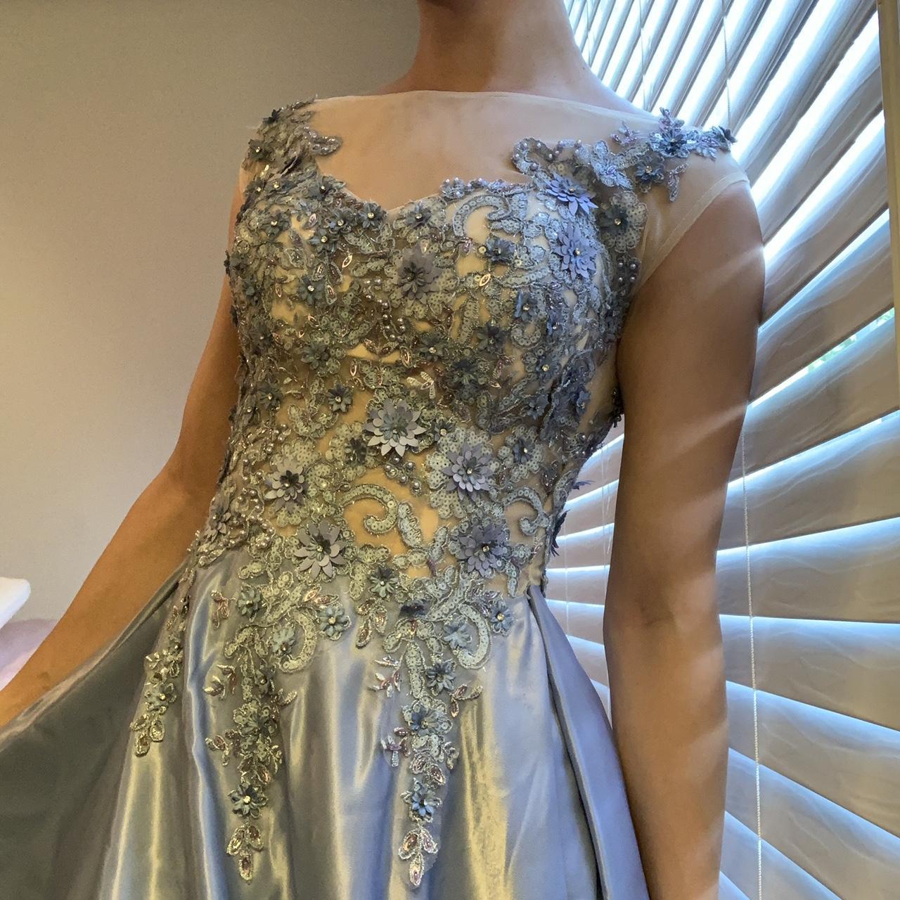 Corset back prom/formal ball gown. Floral... | Depop