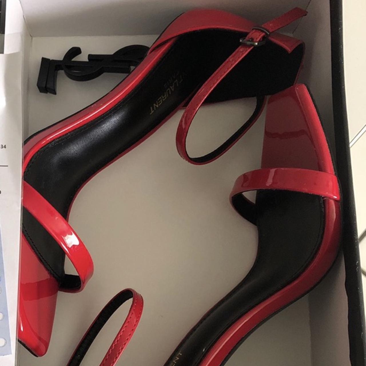 Ysl* Red Heels w/ Logo #ysl #heels #redheels #fashion - Depop