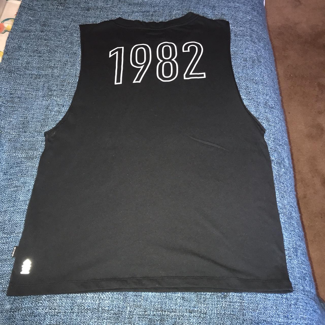 Adidas run dmc drop hole black vest size 6 RRP £40... - Depop