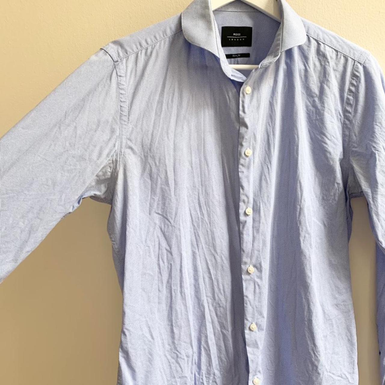 👔 Mens MOSS London long sleeve buttoned office light... - Depop